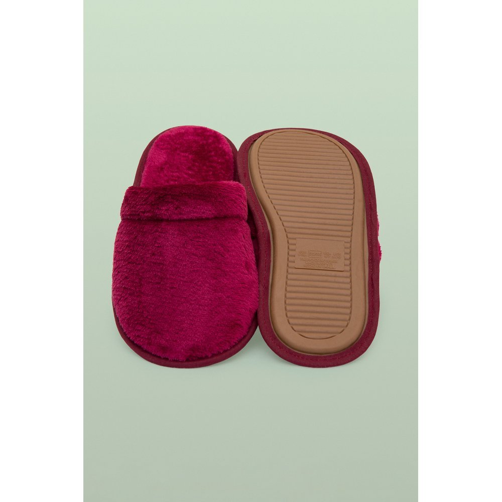 Pantufa Unissex Fleece Emborrachada Fechado Bordô | Shopee Brasil