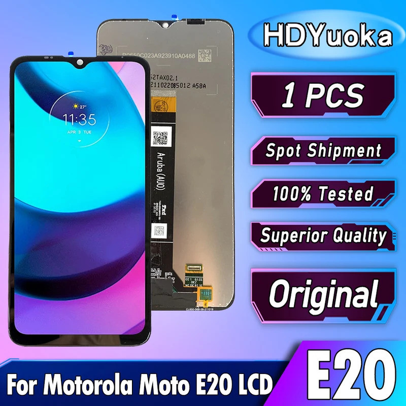 Original 6.5 " Para Motorola E20 LCD XT2155 XT2155-1 Display Digitador ...