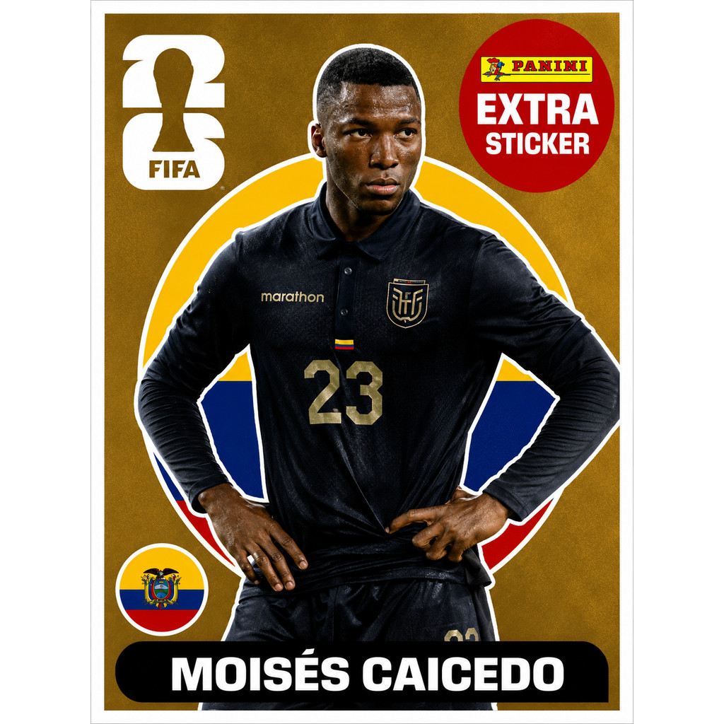 Figurinha Extra Legend Moises Caicedo Ouro / Gold Copa 2026 Panini ...
