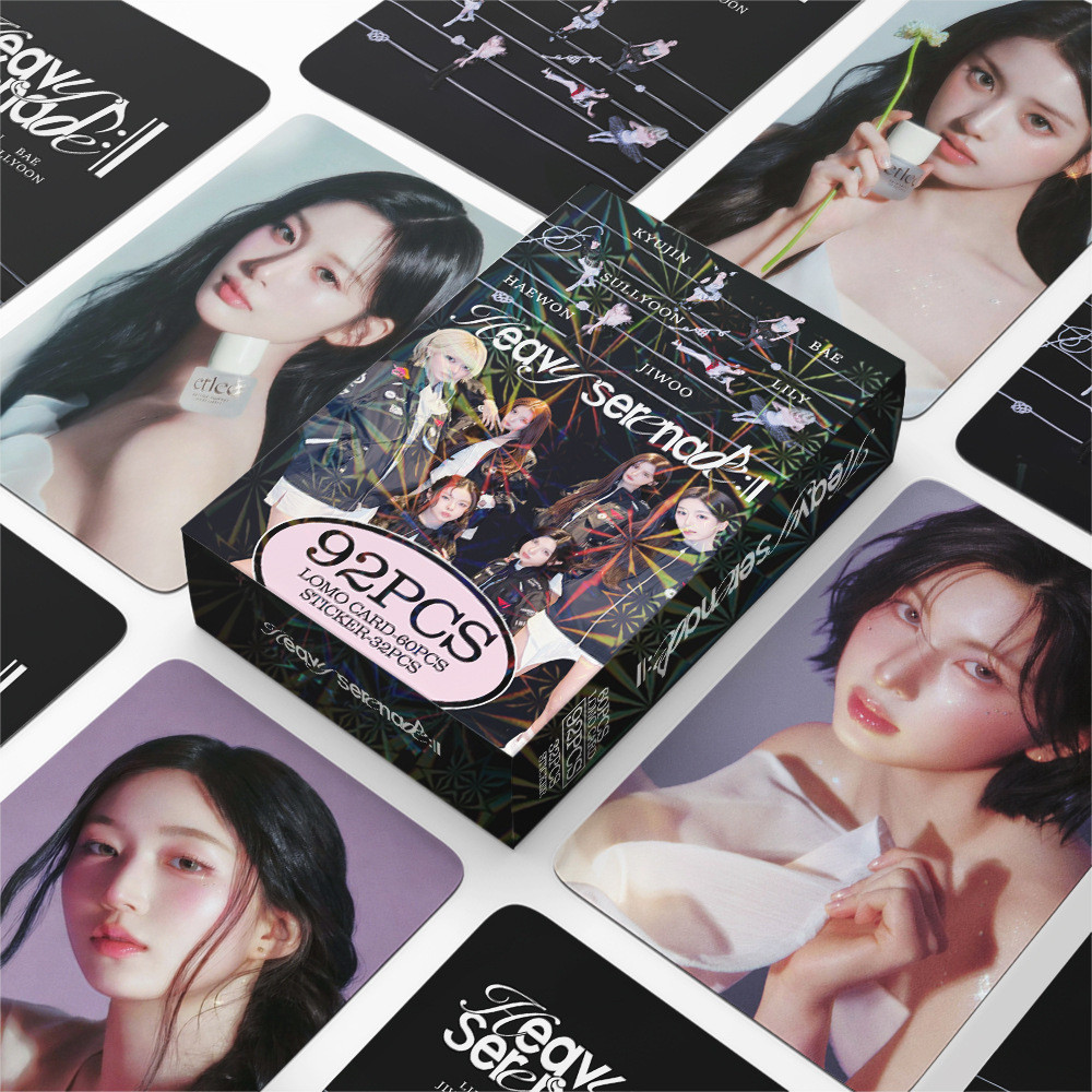 Álbum NMIXX Heavy Serenade Lomo Cartão Postal 60pcs + 32pcs Adesivo ...