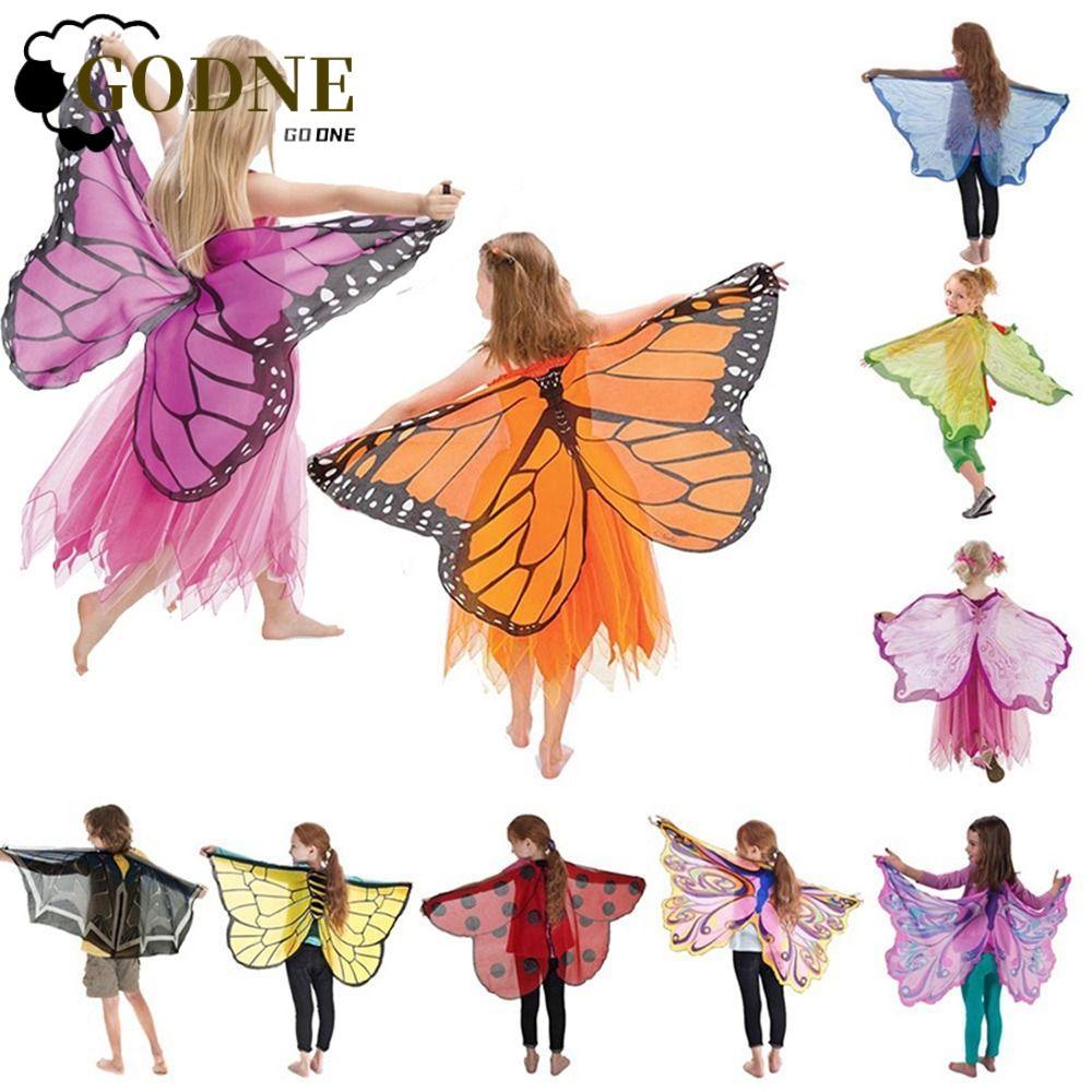 Capa De Asas De Borboleta GODNESSFO , Chiffon Com Anjo Elfo , Fantasia ...