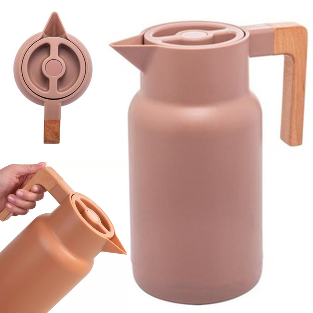 Garrafa Termica Cafe Nordica 1 Litro Cafeita Quente Fria Cabo Madeira ...