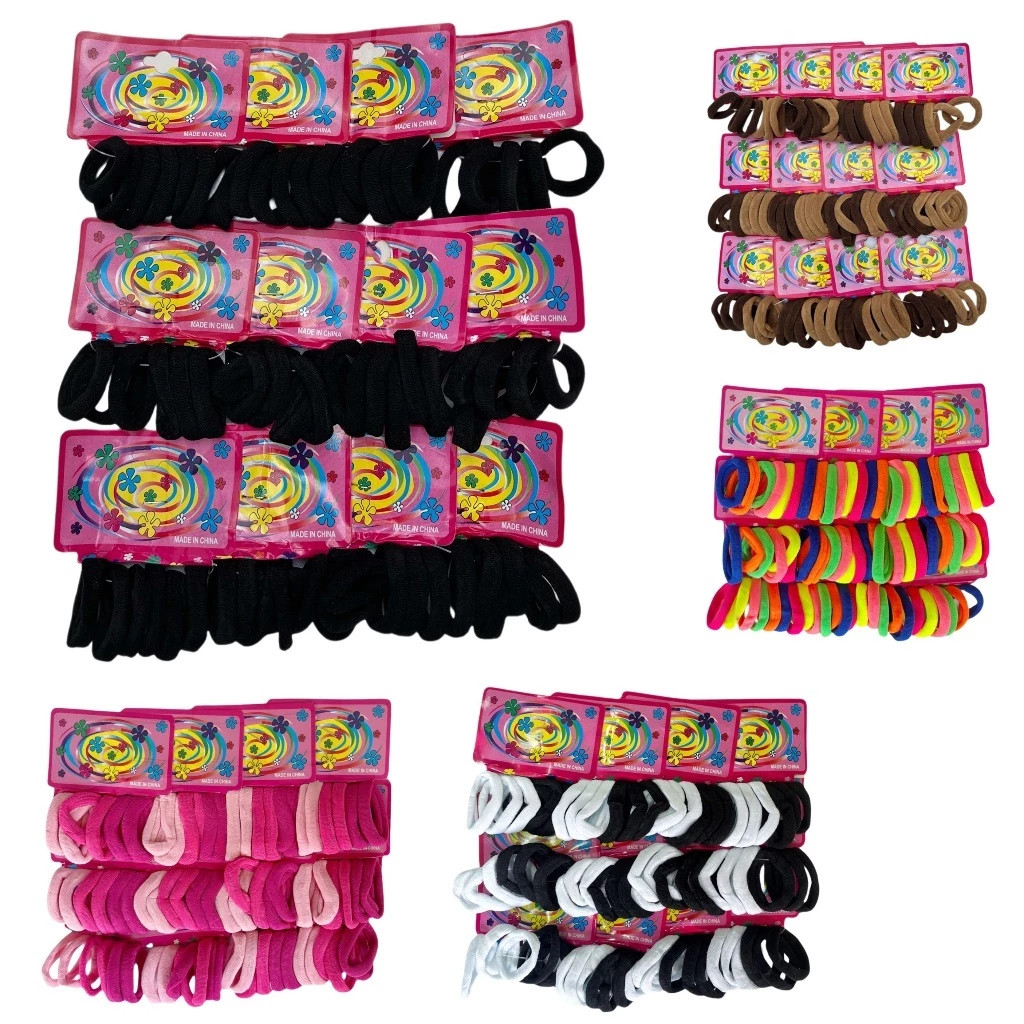 KIT 72/144 unidades Médio Xuxinha de elástico para cabelo Scrunchie ...