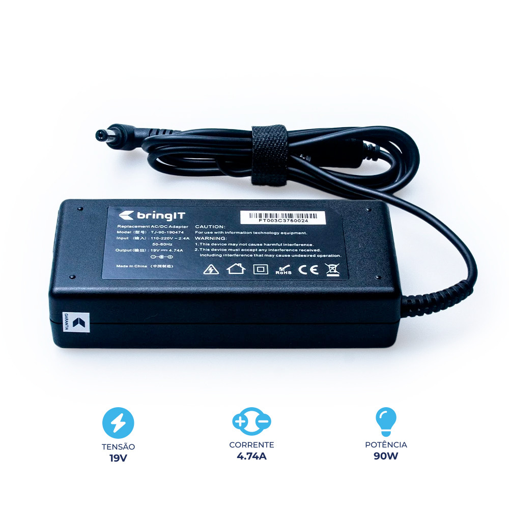 Fonte Carregador para Notebook Acer Aspire N17C4 19V 4.74A 90W | Shopee ...