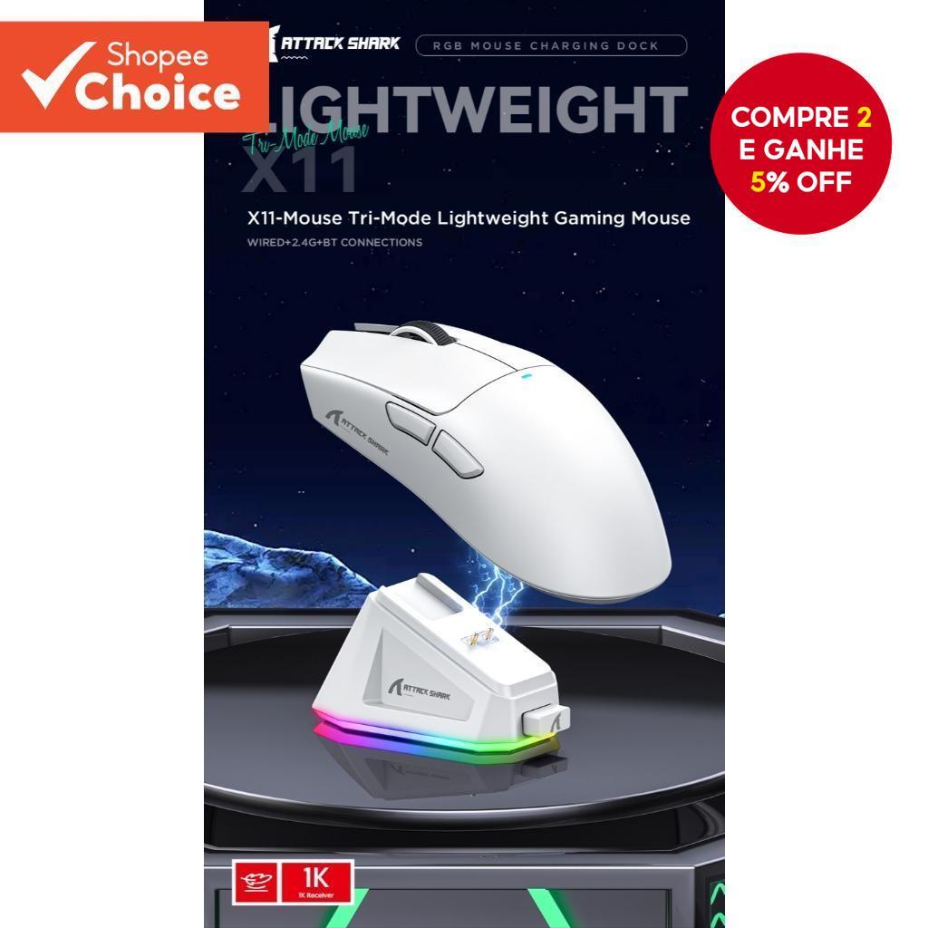 Mouse Attack Shark X11 em Oferta | Shopee 2026