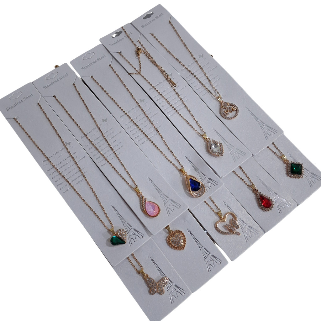 Kit Com 5 10 15 20 Colares Femininos Aço Inox Pingente Atacado Revenda ...