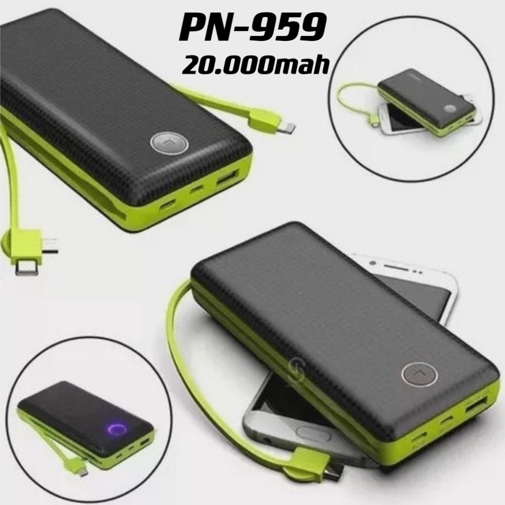 Carregador Portátil Bateria Power Bank 20000mah PN-959 | Shopee Brasil