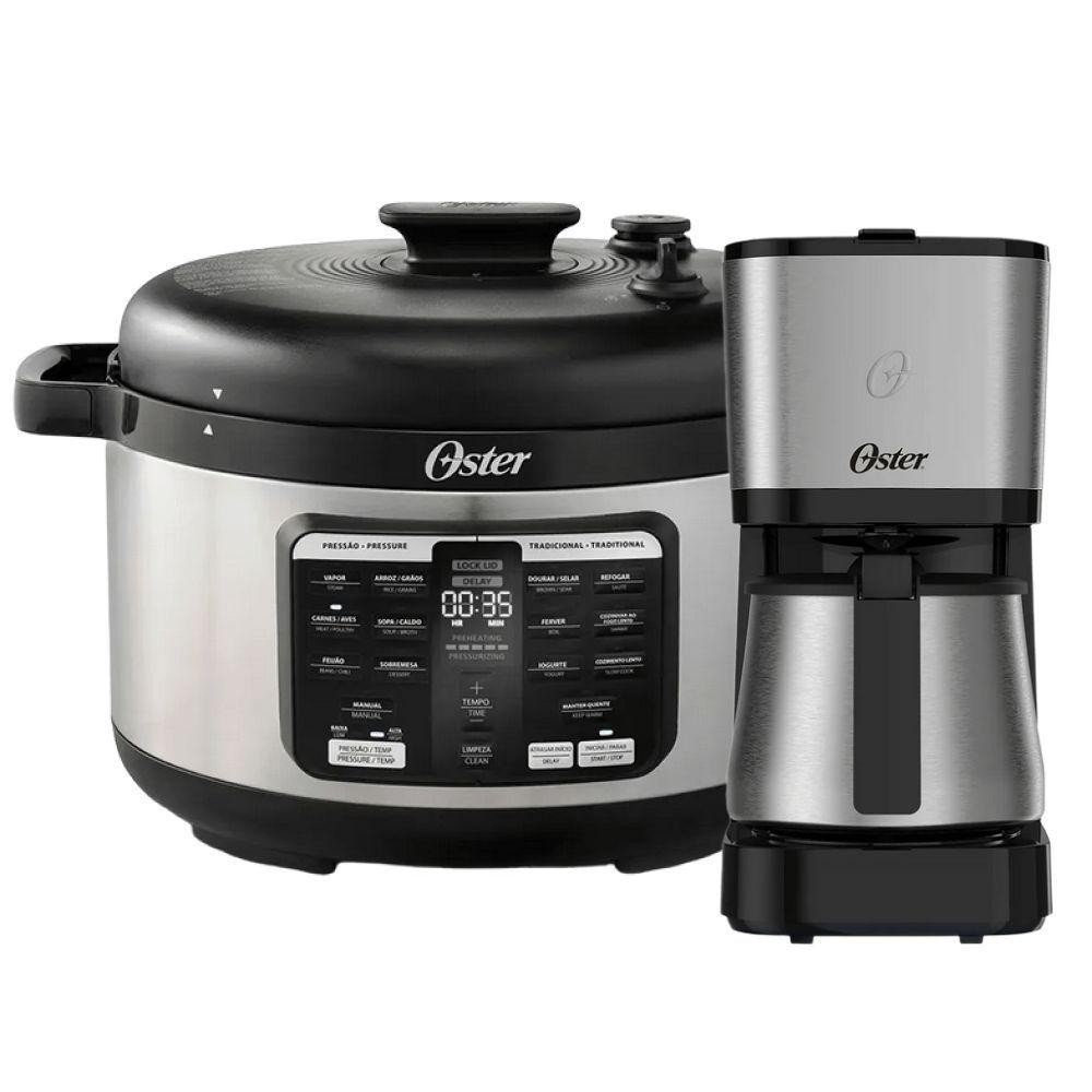 Kit Panela De Pressão 5,7L Multifunções E Cafeteira Com Jarra Inox ...