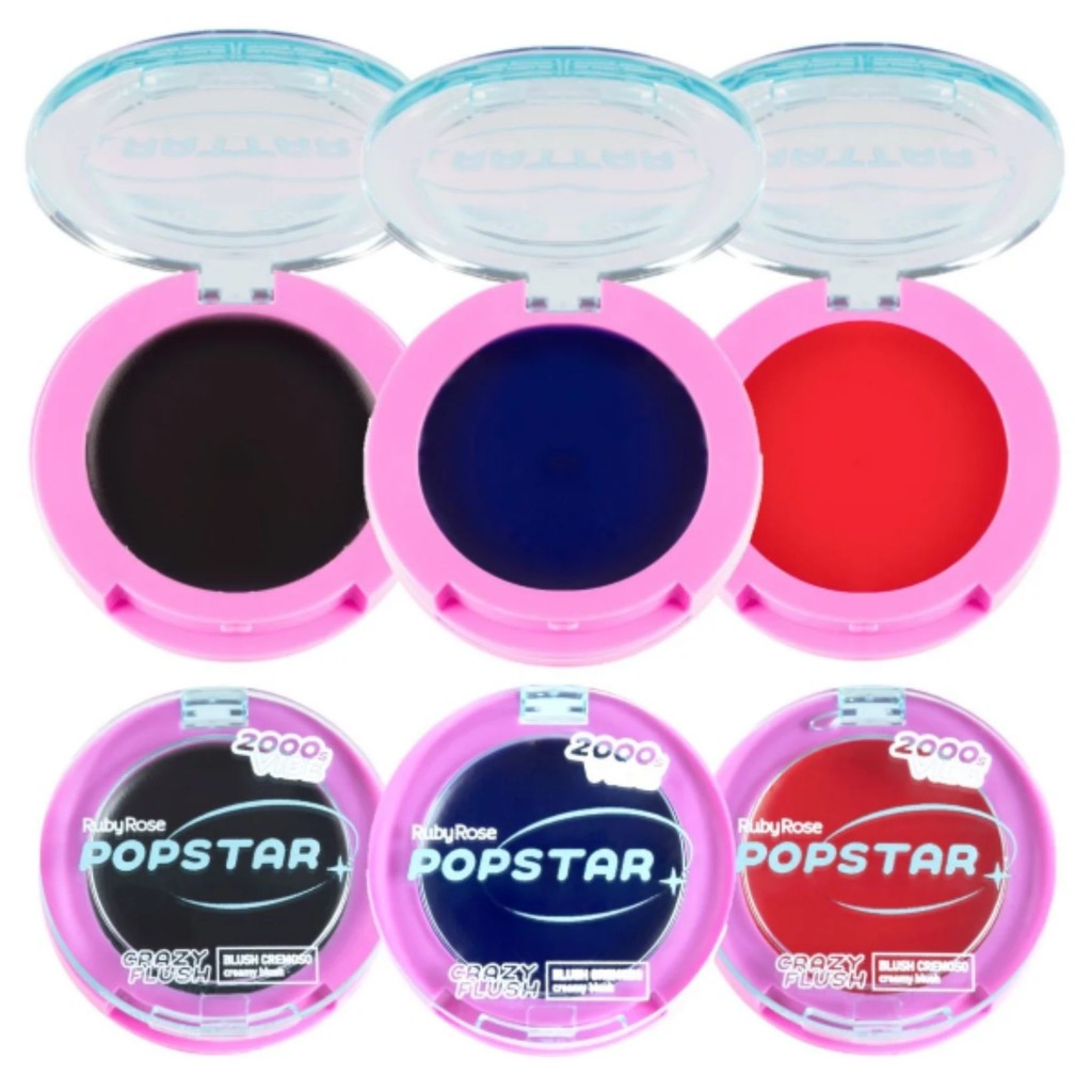 BLUSH CREMOSO CRAZY FLUSH POP STAR 2000 VIBES RUBY ROSE | Shopee Brasil