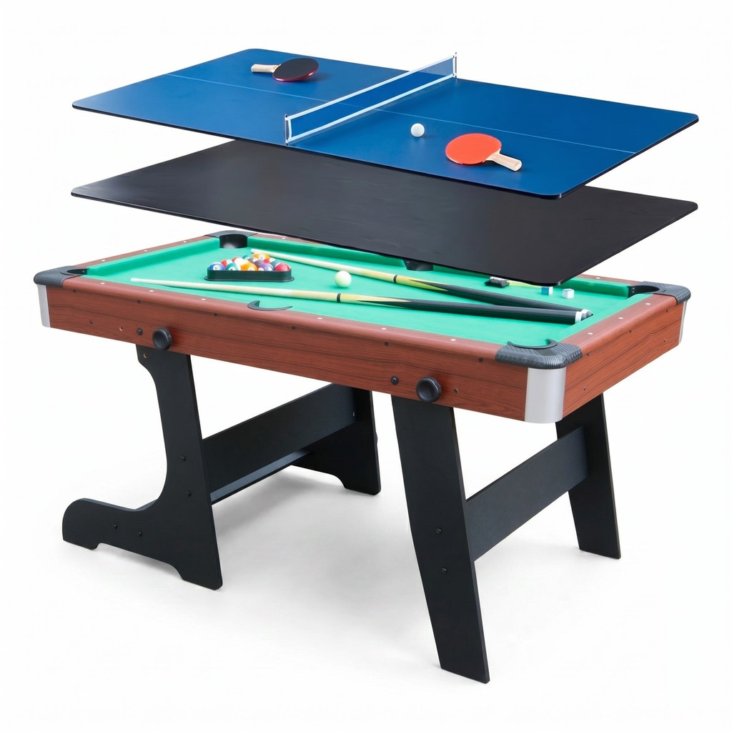 Mesa Multijogos 3 Em 1 Dobravel Sinuca Bilhar Ping Pong e Mesa de ...