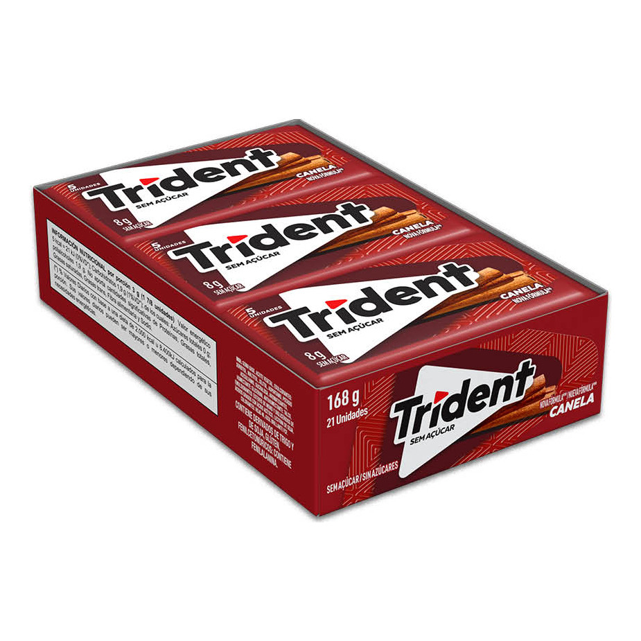 Chicle Trident Display C/21un - Sabor Canela | Shopee Brasil