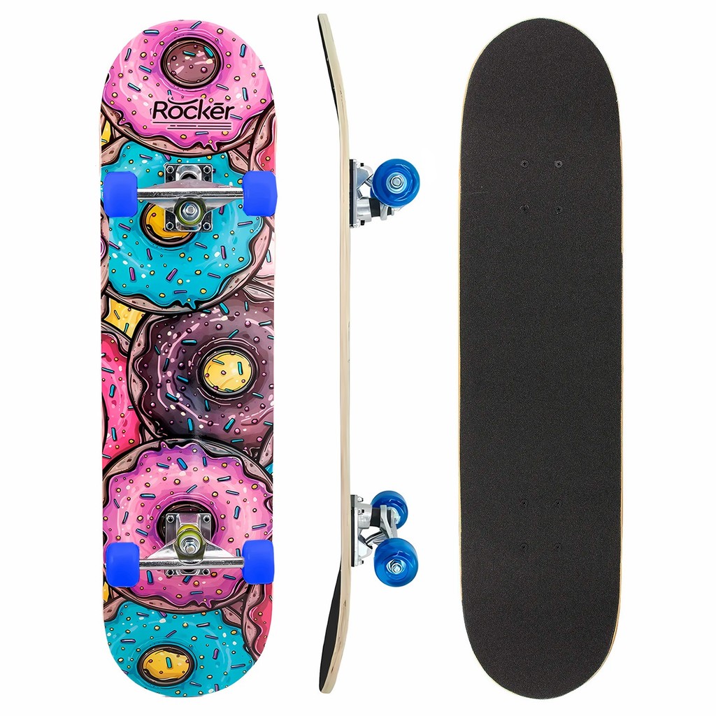 Skate Radical Infantil Semi Profissional Em Madeira Completo Com ...