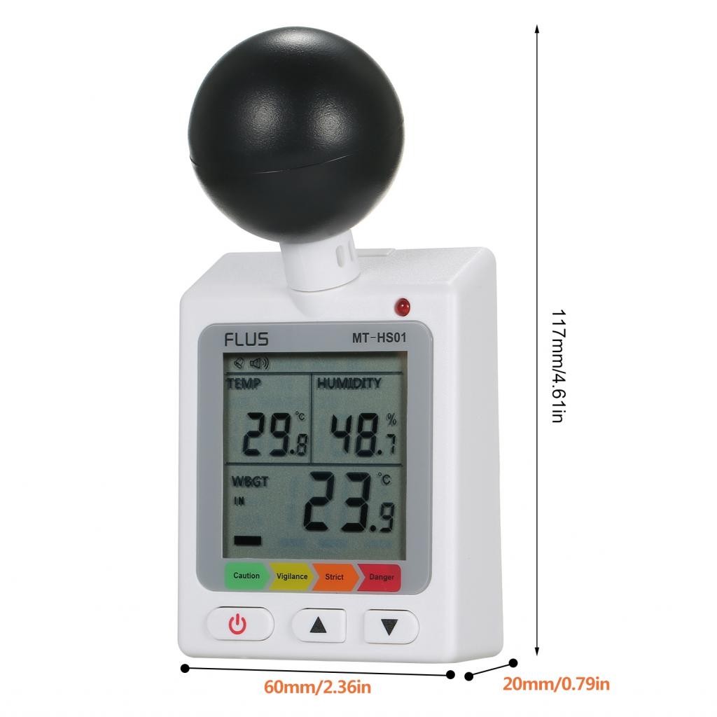 WBGT + HI Heat Index Checker Stress Meter Air Globe Temperature ...