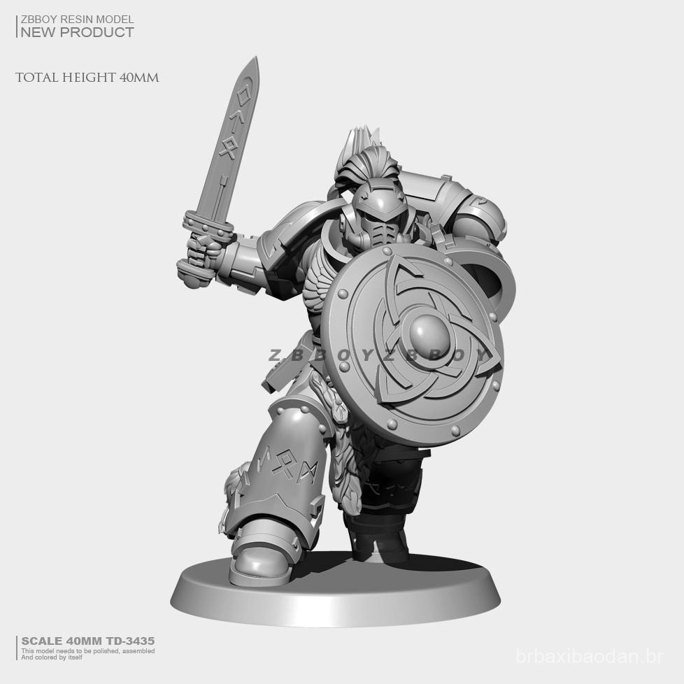 40mm ZBBOY Supervisão Warhammer Figura de Resina de Soldado Sargento ...