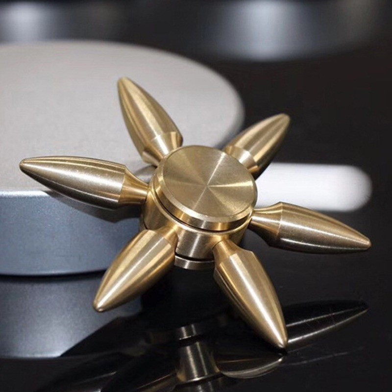 Exquisito Spinner de Mão com Engrenagem, Todo em Cobre, Spinner de Nove ...