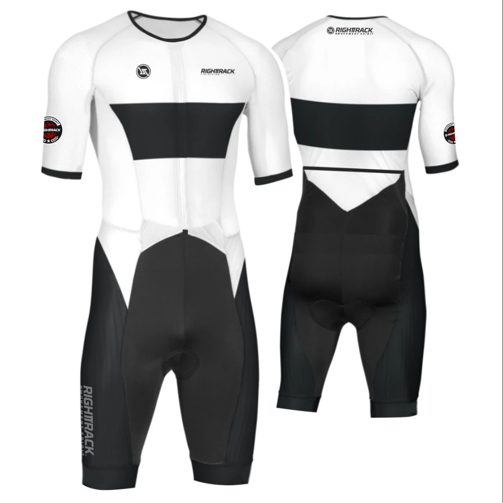 RIGHTTRACK Trisuit Masculino Verão Triathlon Corrida Manga Curta ...