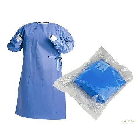 Avental Cirúrgico Estéril Descartável Azul Capote Hospitalar ...