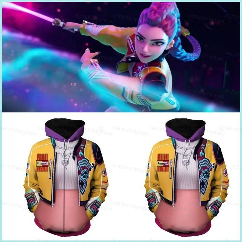 PS2 KPop Demon Hunters Moletom Com Capuz Rumi Cosplay Pano Gráfico ...