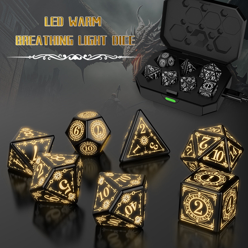 Dados de DND com Luz LED, Conjunto de Sete Peças de Dungeons and ...