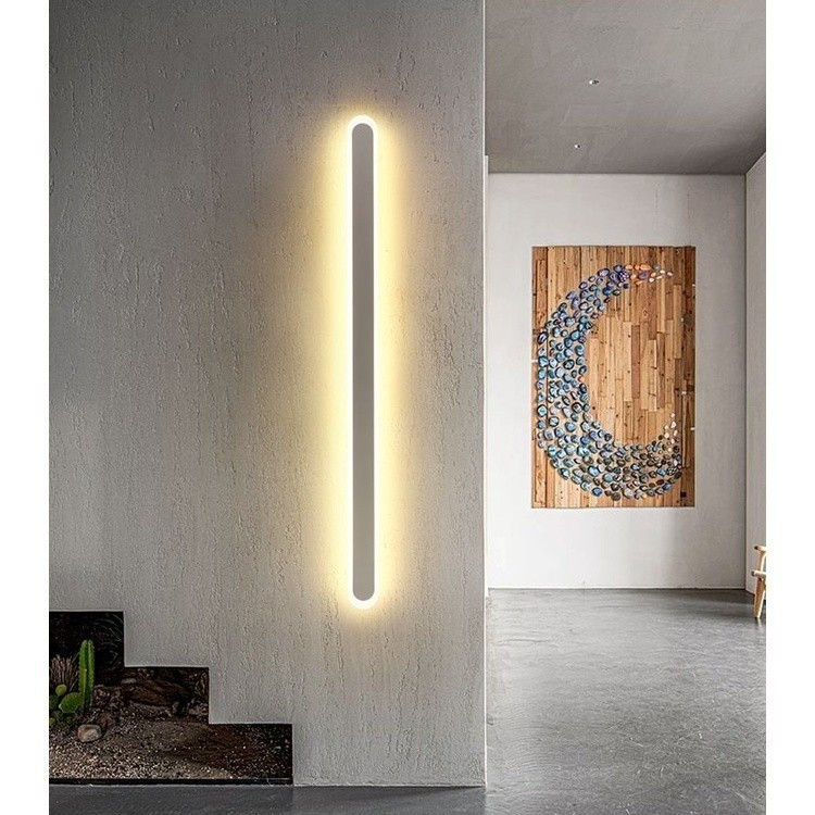 Luminária de Parede LED Longa Minimalista Luzes de Tira Luxuosas ...