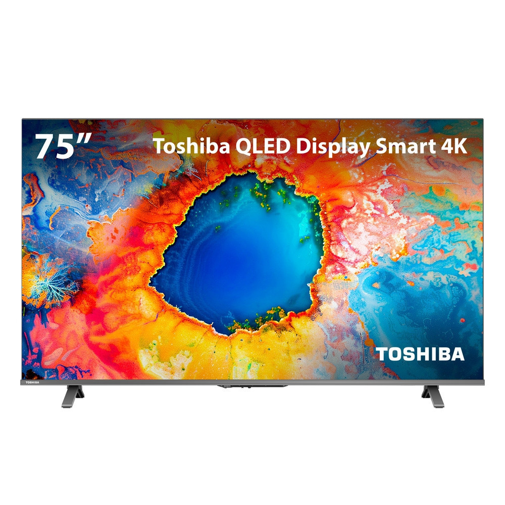 Smart TV Toshiba 75 Polegadas 4K QLED 75C450NS | Shopee Brasil
