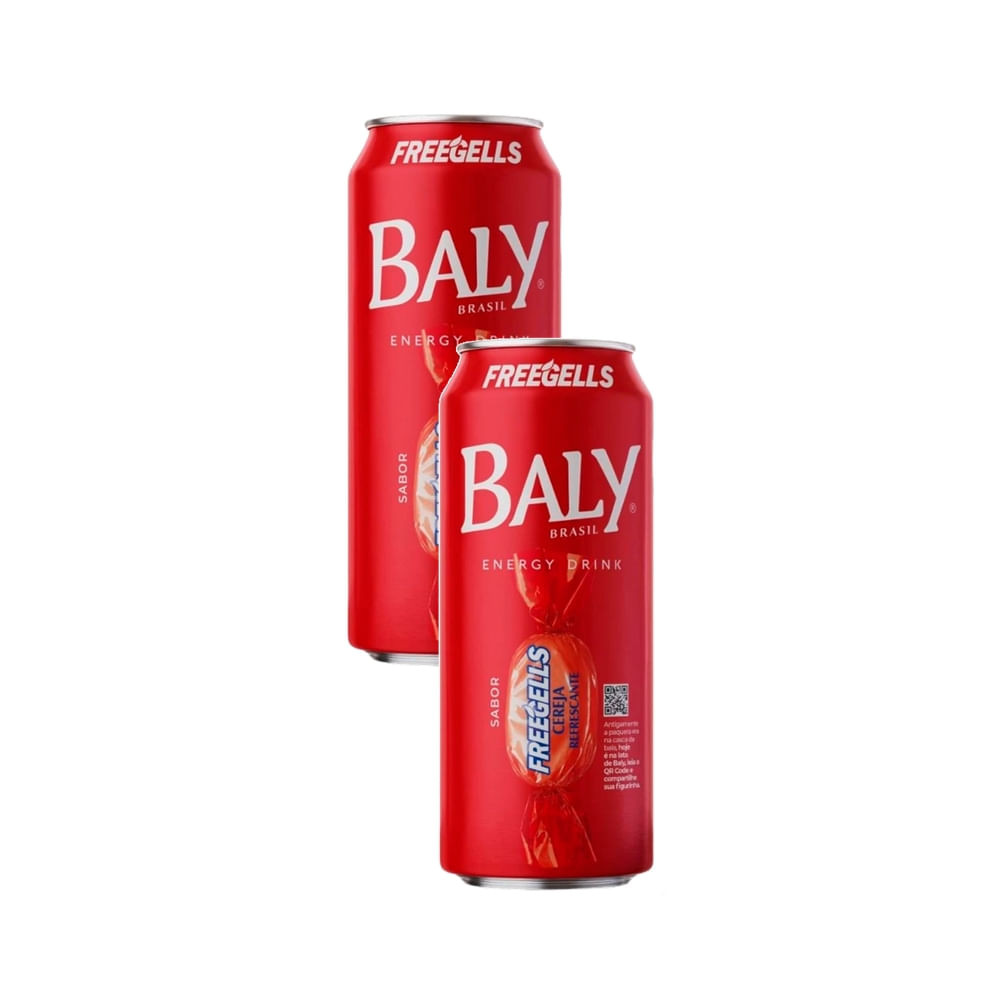 Kit 2 Energético Baly Energy Drink Freegells Cereja Sabor Refrescante ...