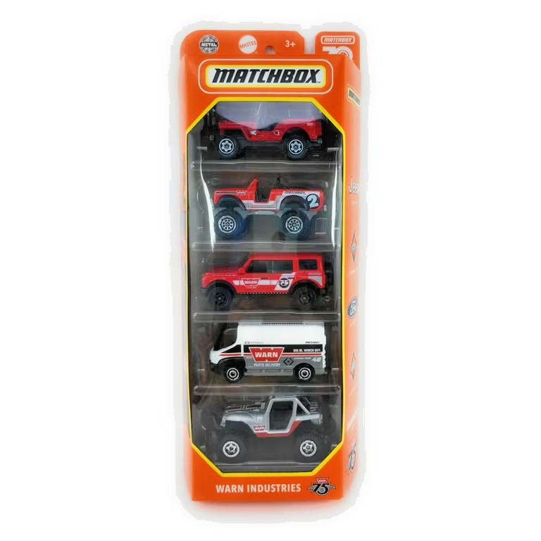 Matchbox Warn Industries 5 Pack Jeep WIllys International Bronco ETC ...