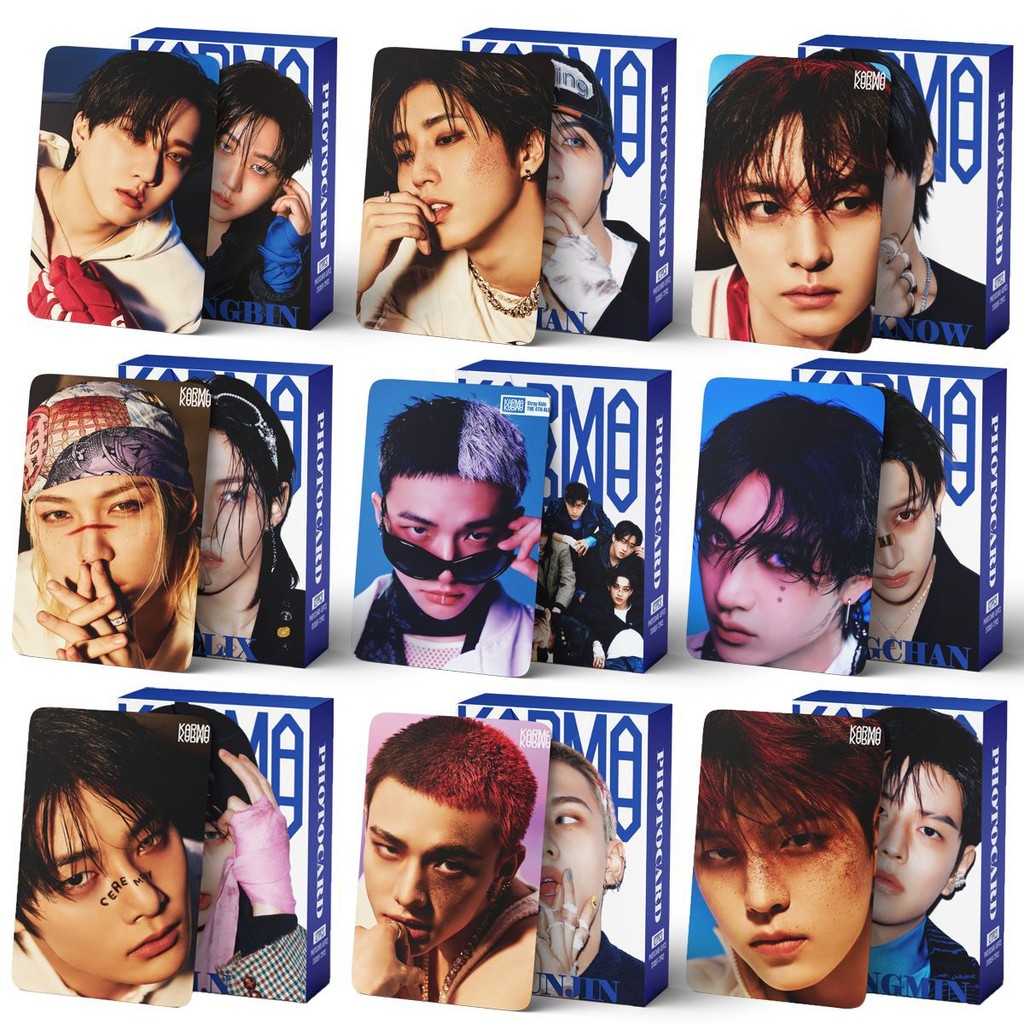 95-127pcs STRAY KIDS KARMA Lomo Cartões 4o Álbum Oco SKZ Mixtape ...