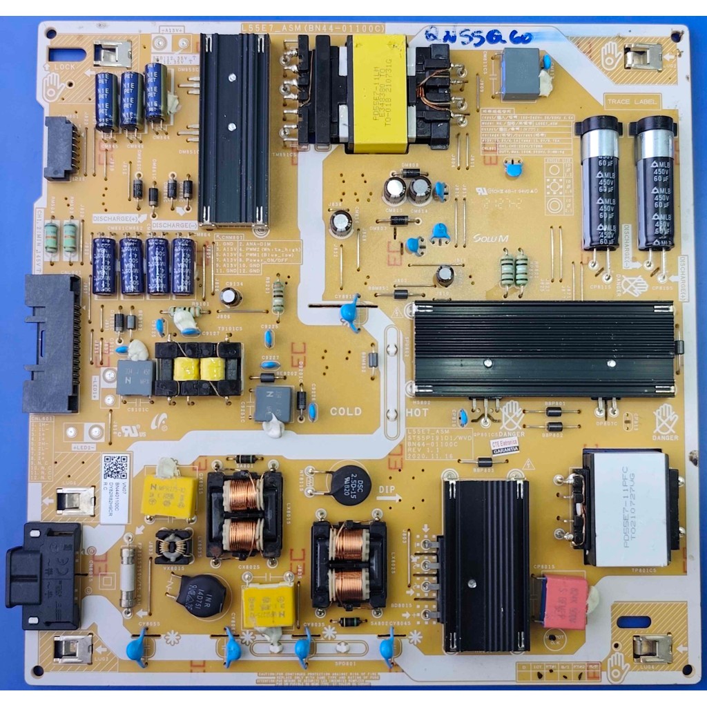 PLACA FONTE SAMSUNG BN44-01100C QN55Q60 QN55Q60AAG | Shopee Brasil