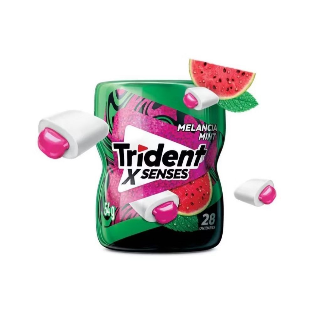 Chiclete Trident X Senses Melância E Menta Com 28 Unidades 54g | Shopee ...