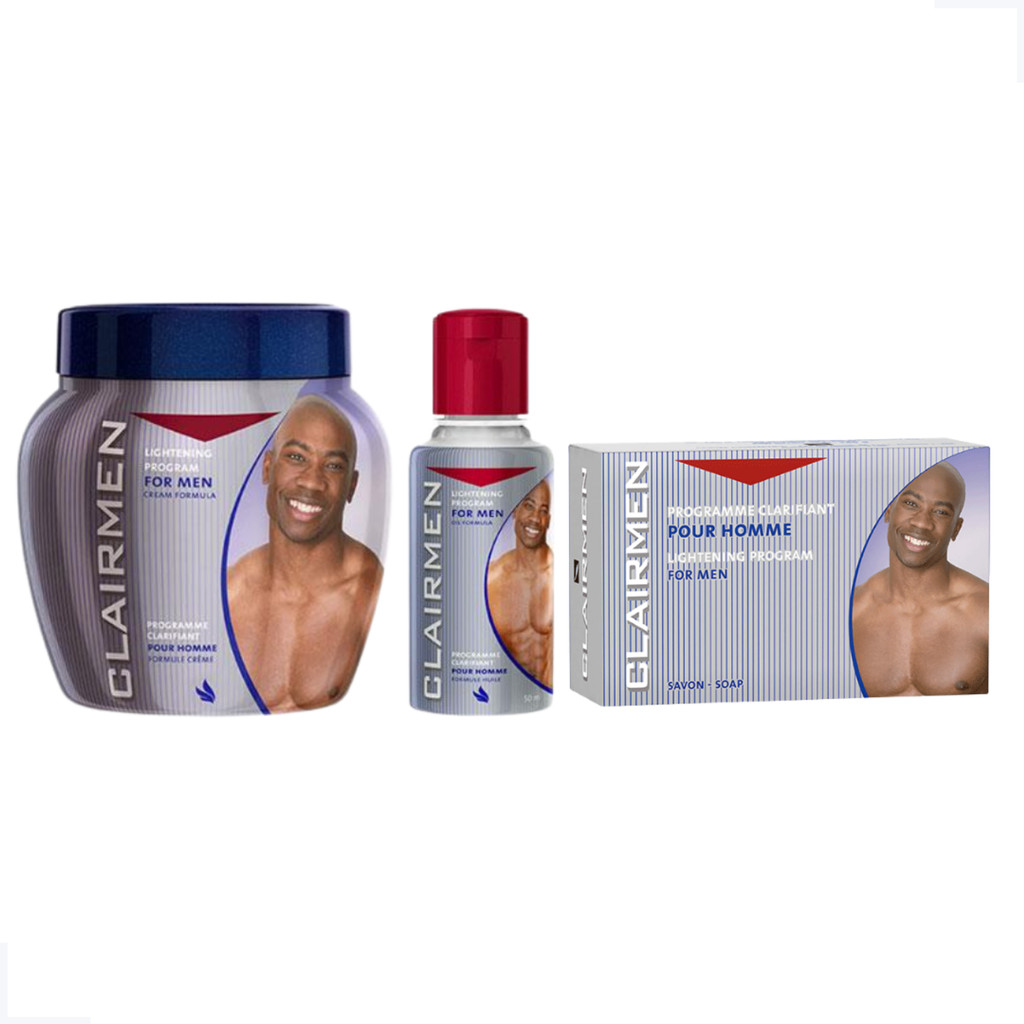 Kit Creme Clareador Masculino Clairmen 3 Produtos - 300ml | Shopee Brasil