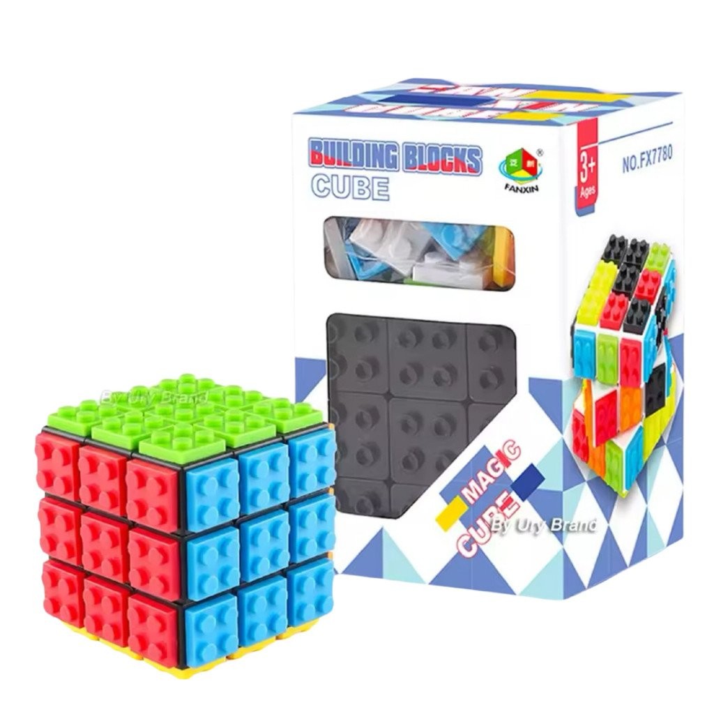 Cubo Mágico Fanxin 3x3x3 (lego) Preto | Shopee Brasil