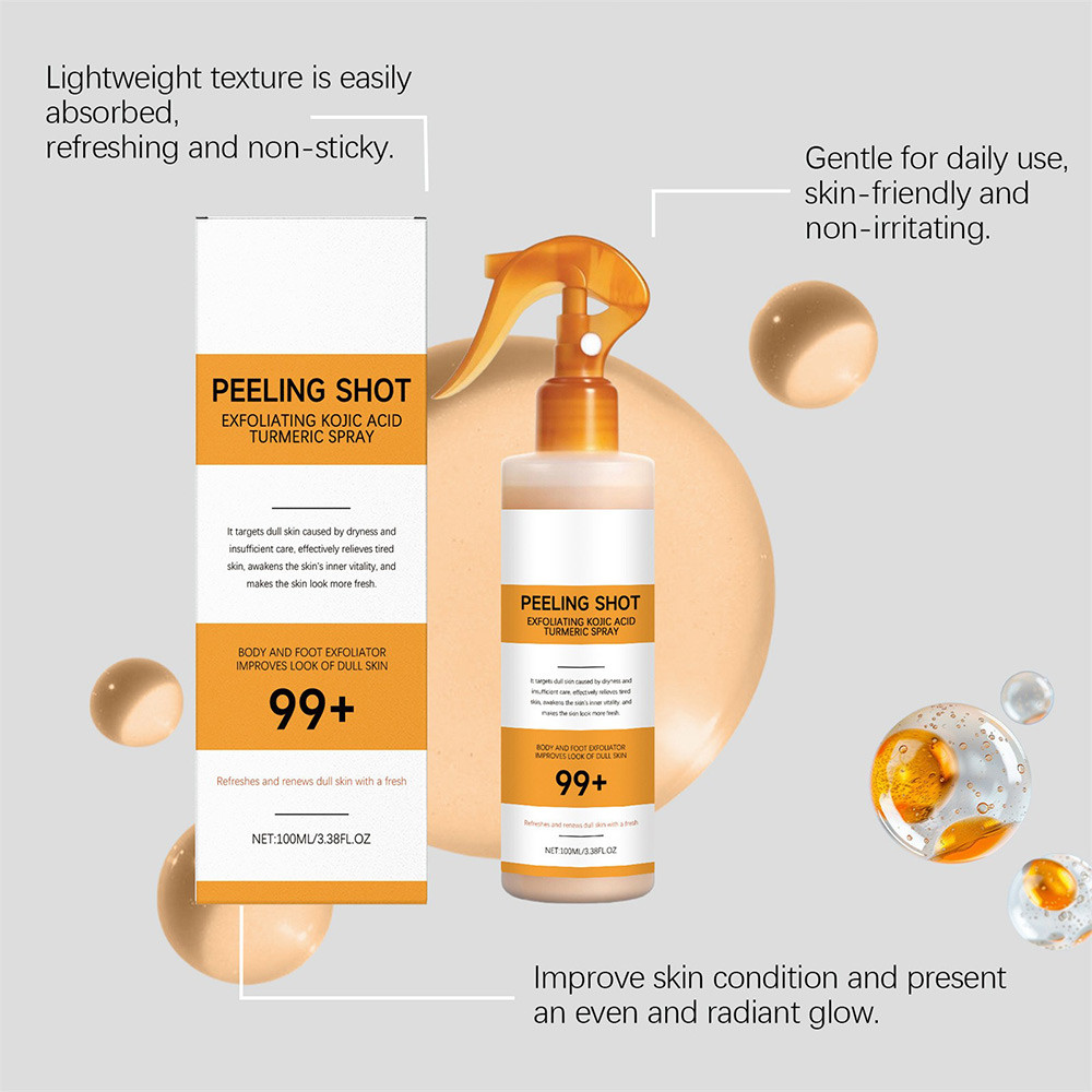 Kojic Acid & Turmeric Exfoliating Body Spray 100ml - Deep Cleansing ...