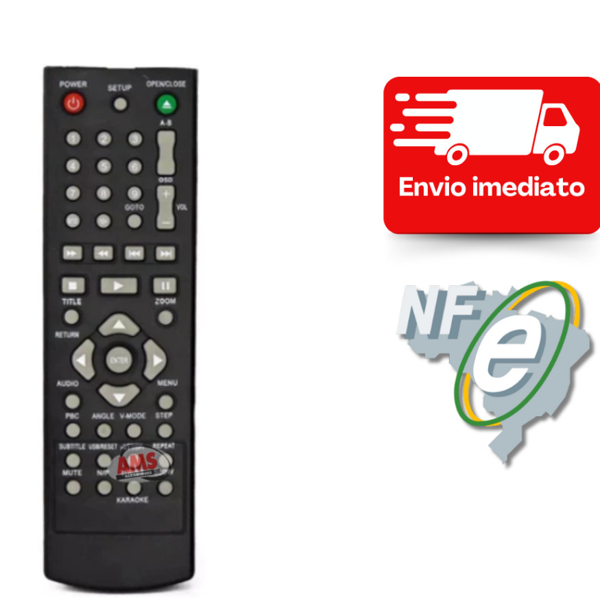 Controle Remoto DVD Philco PH148 / PH155 / PH160 / PH170 / PH172 ...
