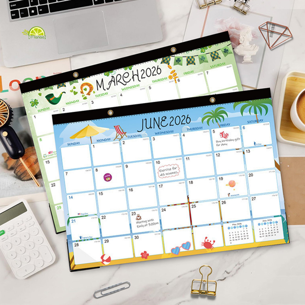 Thick Paper Calendar White 2026-2027 Wall Large 12 X 17 Monthly Planner ...