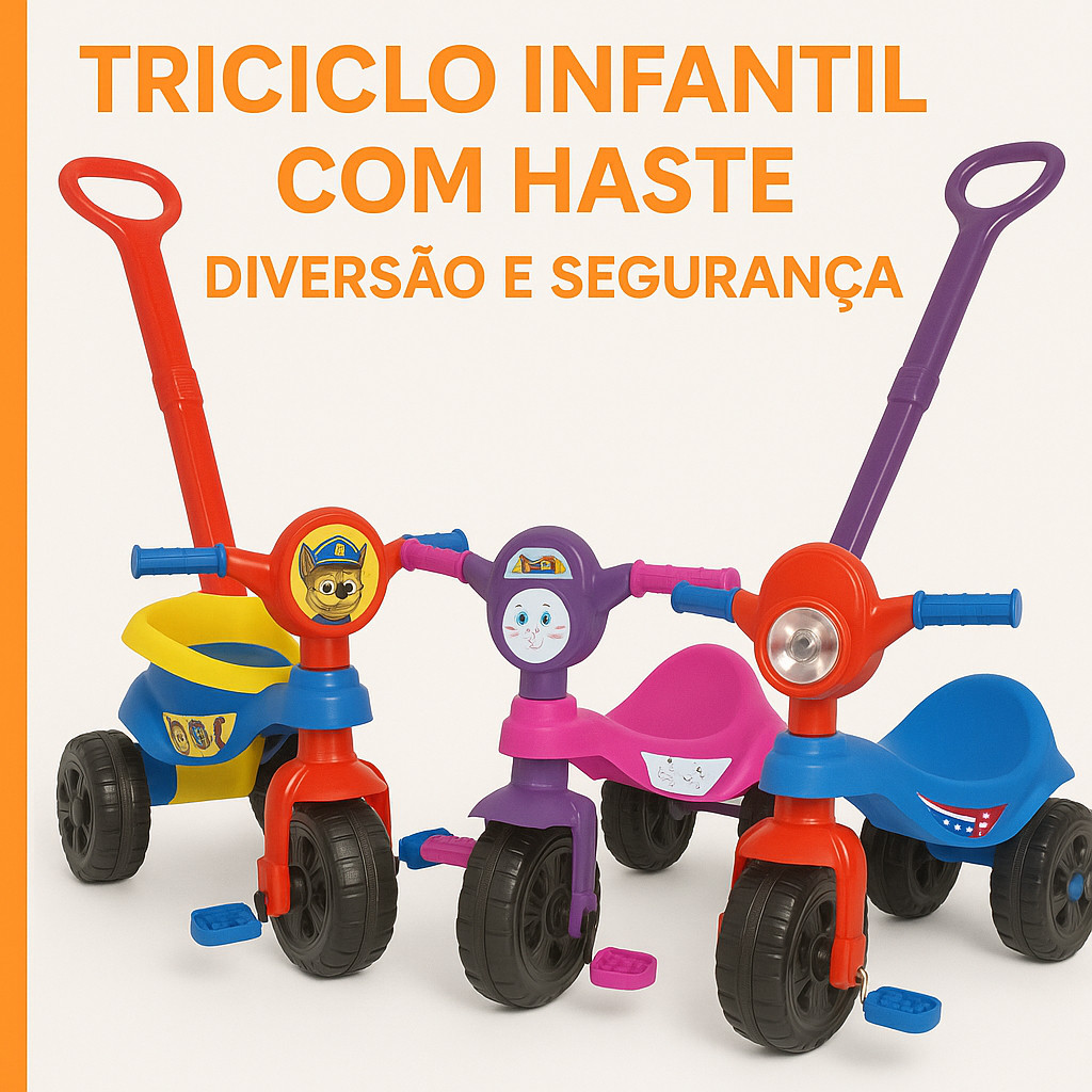 Triciclo Motoca Velotrol Kendy Infantil Patrulha Canina Spider Man ...