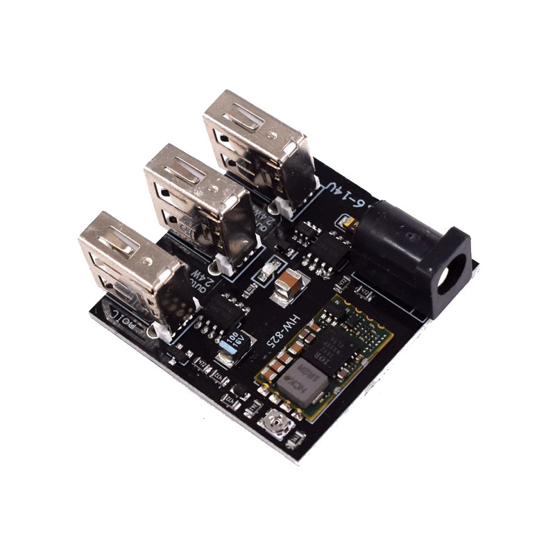{ CARDA } DC-9V/12V A 5V 8A Step Down Power Charger Bank Board 3 USB Mini Módulo De Carregamento ...