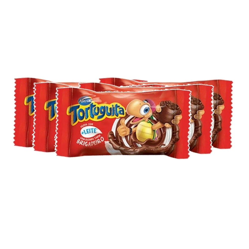 Kit 5 Chocolate Arcor Tortuguita Recheio Brigadeiro 15,5g | Shopee Brasil
