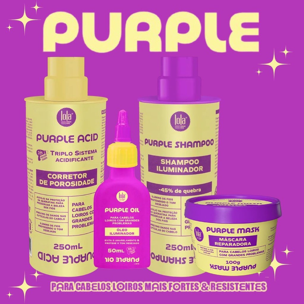 Lola Cosmetics – Linha Purple para Loiros: Escolha Seu Produto Ideal ...