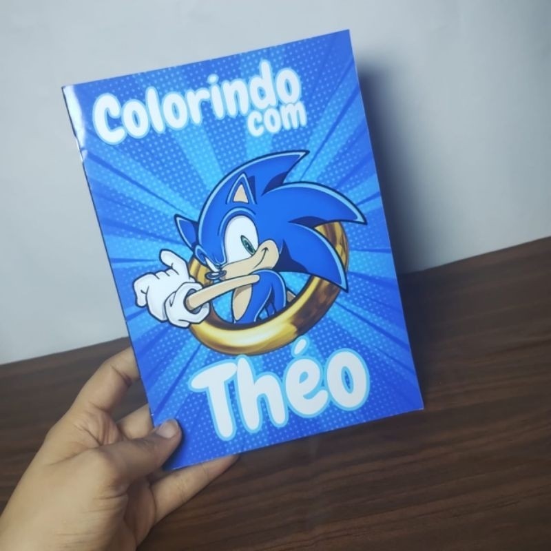 kit 10 livros de colorir Sonic lembrancinha de festa | Shopee Brasil