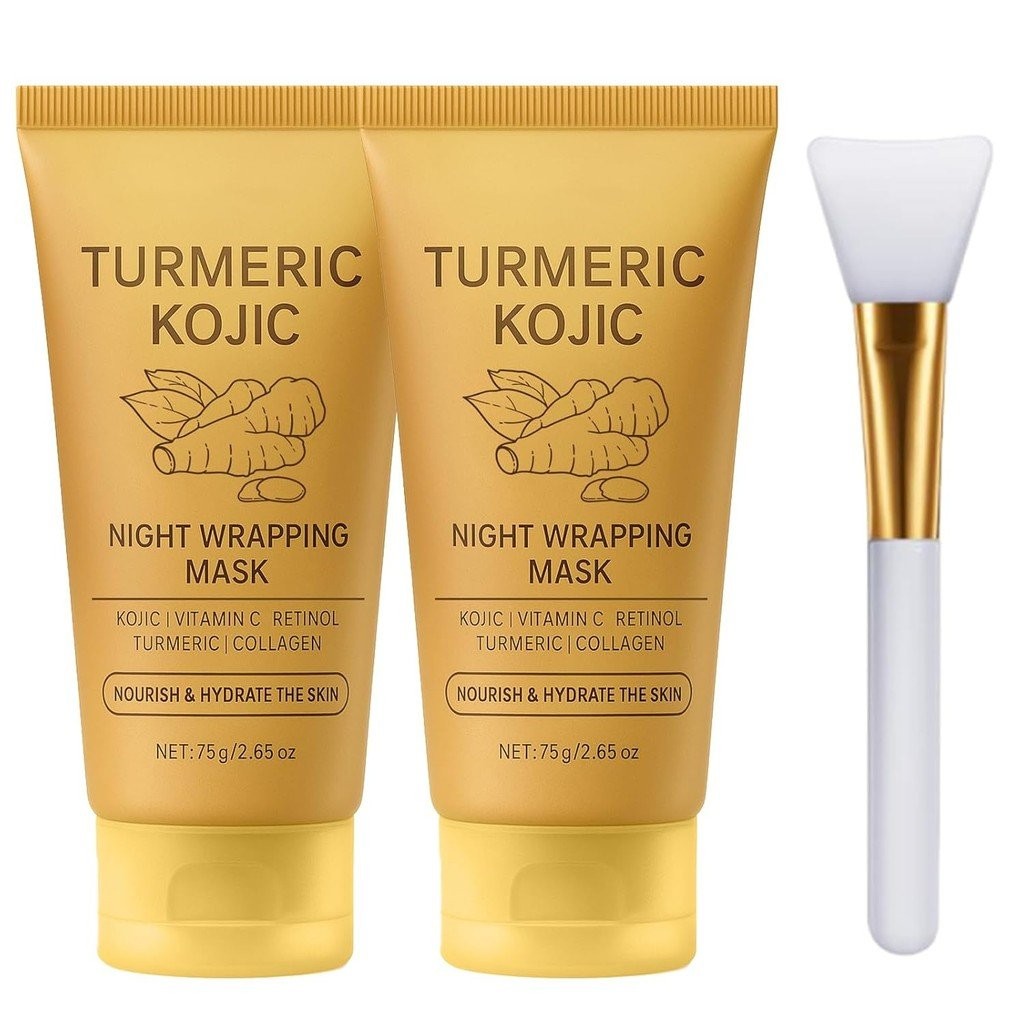Turmeric Overnight Wrapping Peel Off Mask, Kojic Turmeric Collagen Over ...