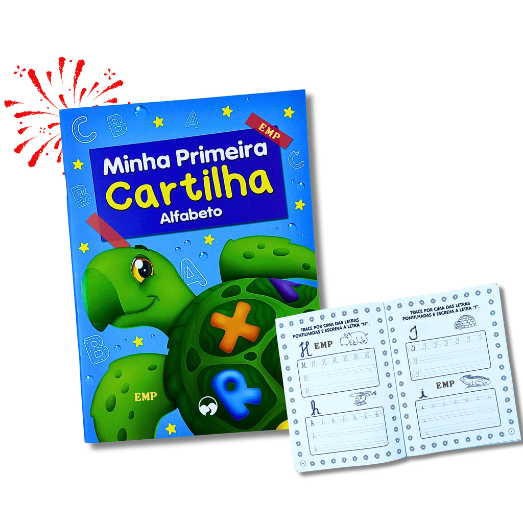Livro Infantil Minha Primeira Cartilha - Alfabeto | Shopee Brasil