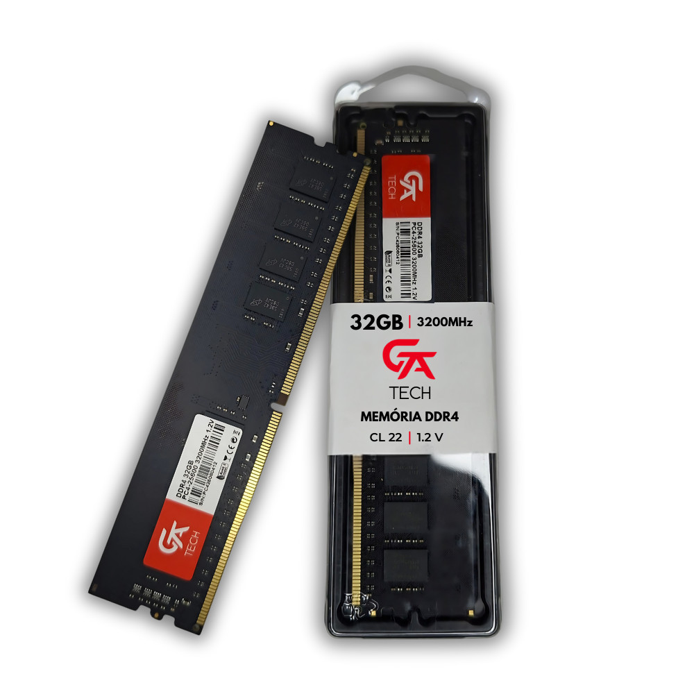 Memória RAM 32gb GTA Tech DDR4 3200MHz Cl22 1.2V | Shopee Brasil