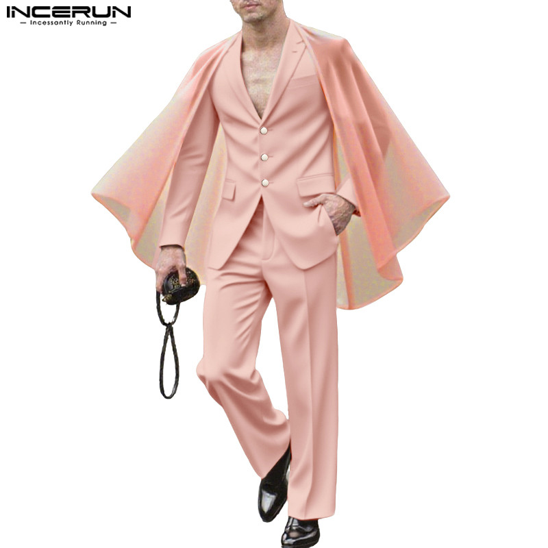 INCERUN Masculino Vintage Elegante Design Avançado Estilo Capa Manga ...