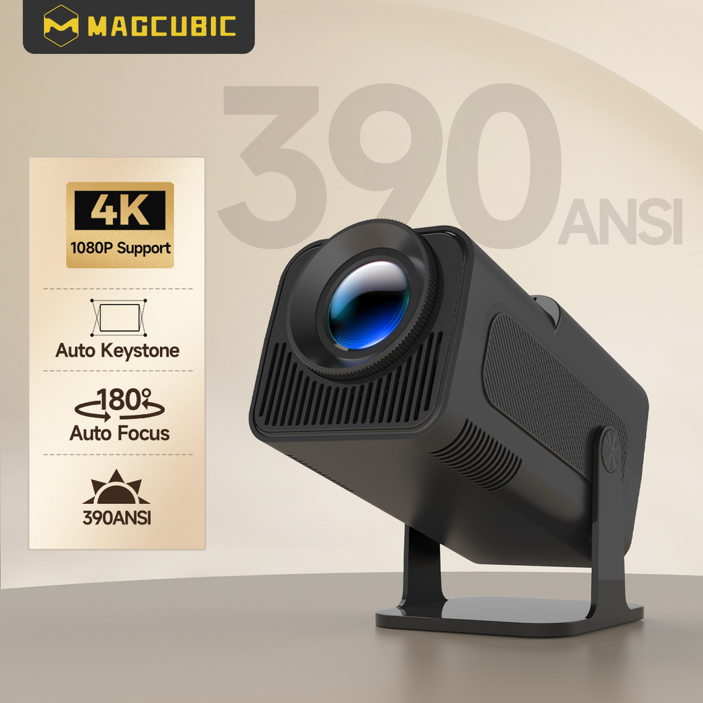 Projetor HY320 MAGCUBIC 390 ANSI Nativo 1080P Android 11 Cinema ...