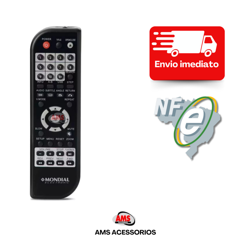 Controle Remoto Similar P/ Dvd Player Mondial D-03/ D05/ D06 | Shopee Brasil