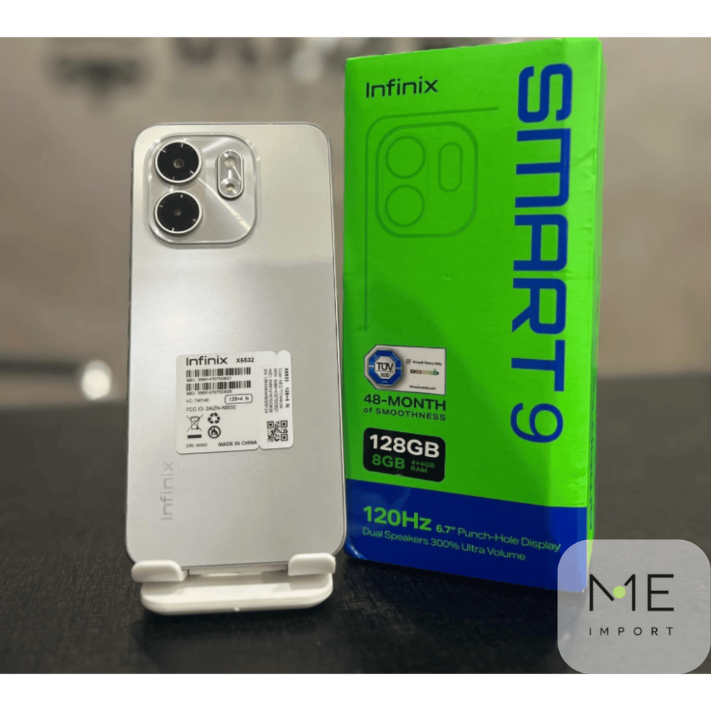 Infinix Smart 9 – Dual SIM, 128GB, 4GB RAM – Tela 6.7", Câmeras 13MP e ...