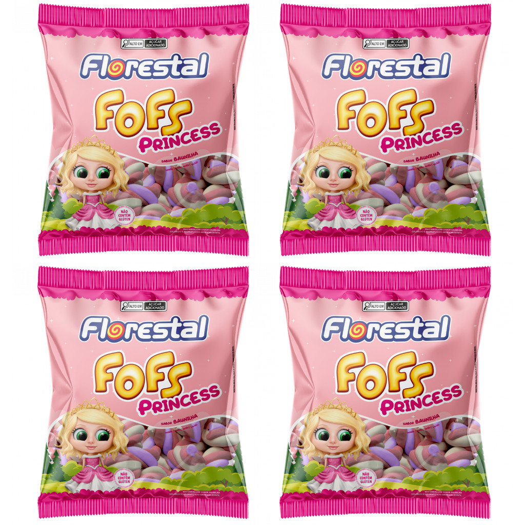 4 Pacotes Marshmallow Fofs Princess Twist 220g Florestal | Shopee Brasil