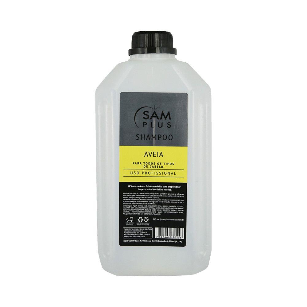 Shampoo Samplus Aveia 4800ml | Shopee Brasil