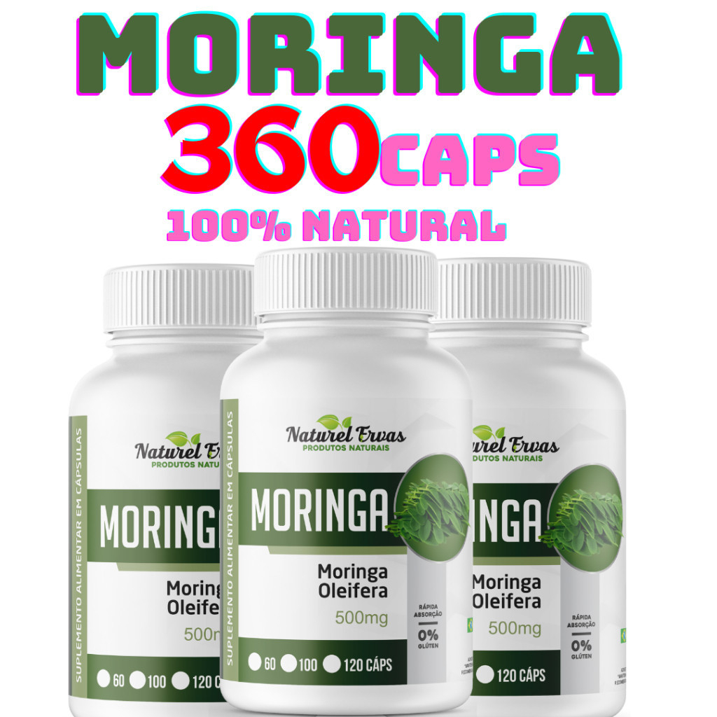 Moringa Planta Oleifera 120 Capsulas 100% Pura planta da vida | Shopee ...